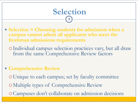 What to Expect from UC Comprehensive Review|